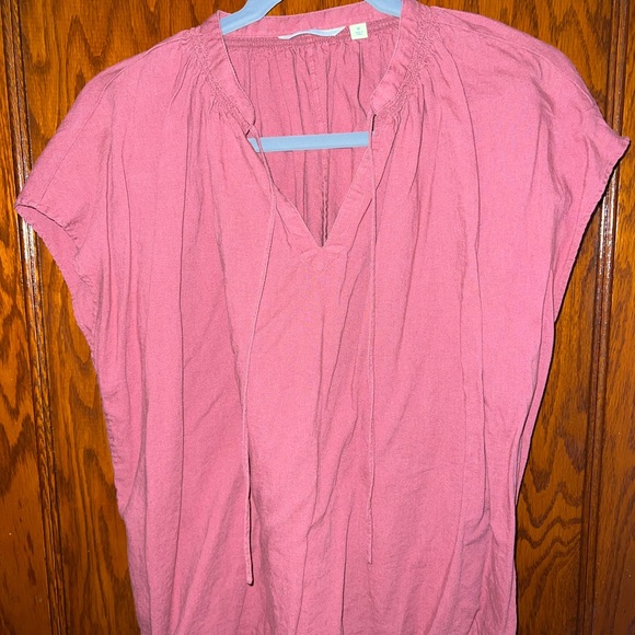 Uniqlo | Tops | Uniqlo Distressed Pink Top | Poshmark